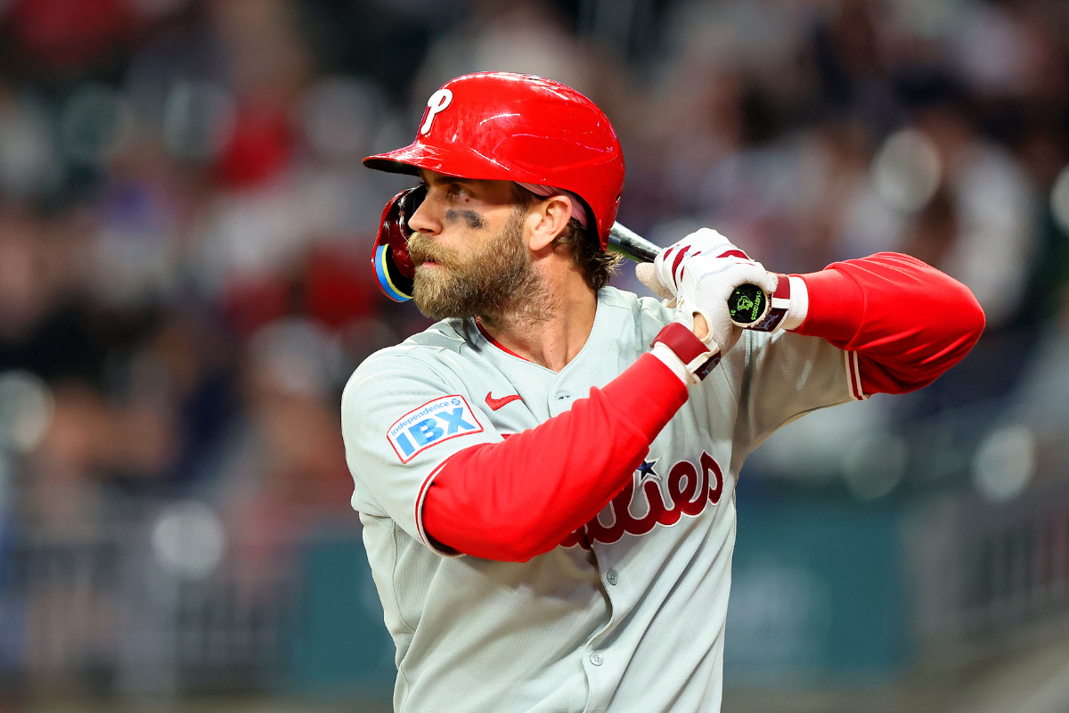 Phillies Player Bryce Harper Uses Special Bat for Gender Reveal ...